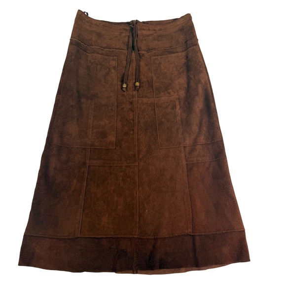 Maxima Wilsons | Skirts | Maxima Wilsons Suede Leather Skirt Patchwork ...